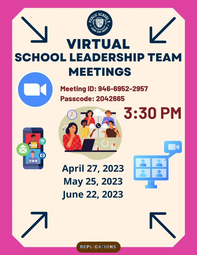 PS 9 – Virtual School Leadership Team Meetings – REPLICATIONS