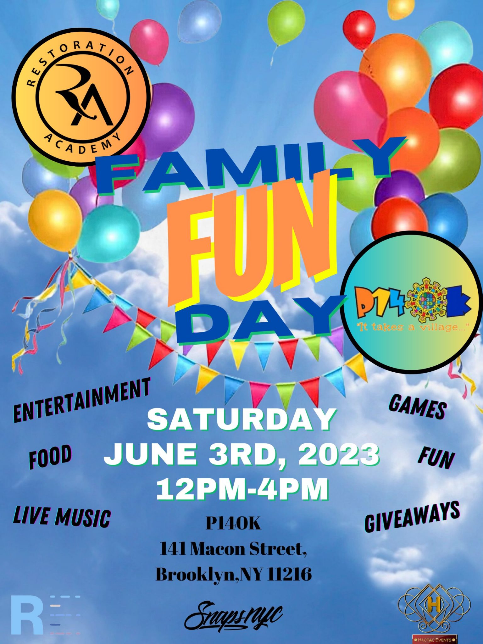 P140K & Restoration Academy – Family Fun Day – REPLICATIONS